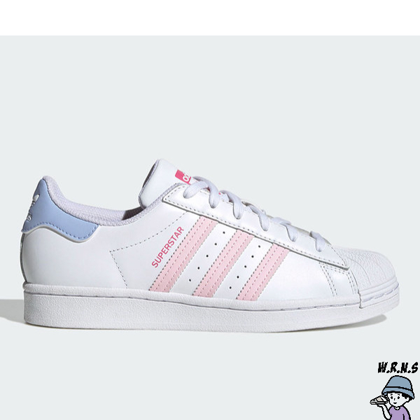 Adidas Superstar 女鞋 休閒鞋 貝殼頭 皮革 白 粉 HQ1906 | 蝦皮購物