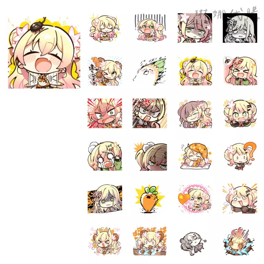 hololive sticker "Momosuzu Nene" 桃鈴音音 桃鈴ねね VTuber LINE貼圖代購 | 蝦皮購物