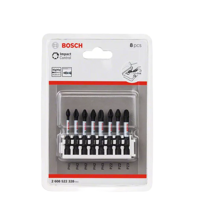 BOSCH博世 PICK&CLICK系列 六角柄高扭力起子頭 十字起子頭 2608522328 收納夾 | 蝦皮購物