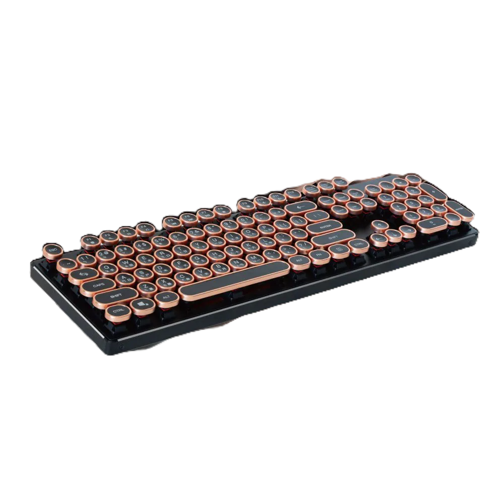 LEXKING雷斯特 LKB-7325C Cherry軸機械式復古打字機USB有線鍵盤 | 蝦皮購物