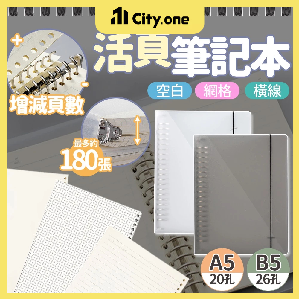 A5/B5 活頁筆記本【D244】空白/橫線/格子 活頁本內頁 活頁夾 20孔 26孔筆記本 手帳 記事本 日記本 畫本 | 蝦皮購物