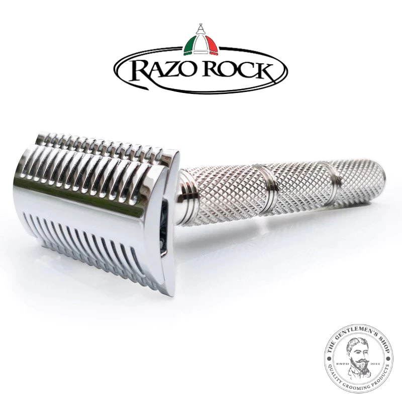 [現貨] RazoRock SLOC 開放式安全刮鬍刀 自帶潤滑開梳 刮鬍刀 +5 Derby 刀片 義大利代購 | 蝦皮購物