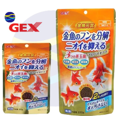 微笑的魚水族☆GEX-五味【金魚元氣健康飼料80g.220g】善玉菌配方 | 蝦皮購物
