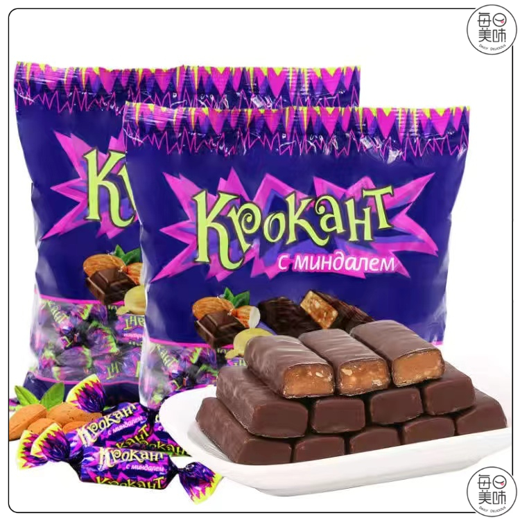 KDV紫皮糖 紅皮糖 混合口味 正品原裝巧克力夾心糖果 俄羅斯風味 大容量500g裝 年貨零食 糖果 花生糖 | 蝦皮購物