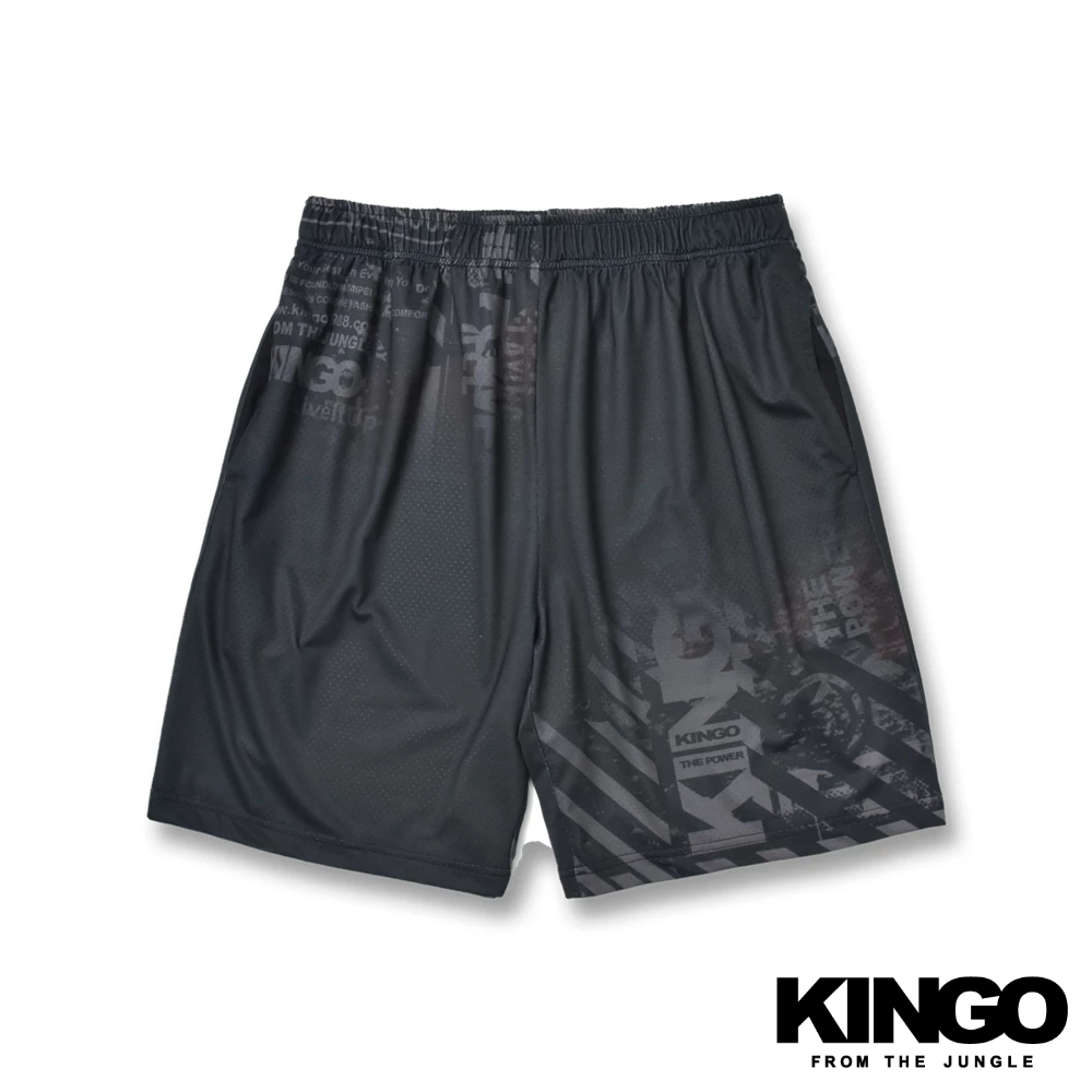 KINGO男款｜極透氣系列｜轉印剪接短褲 411307｜官方直營 | 蝦皮購物