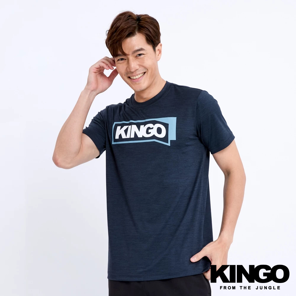 KINGO男款｜輕盈系列｜深灰舞龍紗印花T恤 411006｜官方直營 | 蝦皮購物