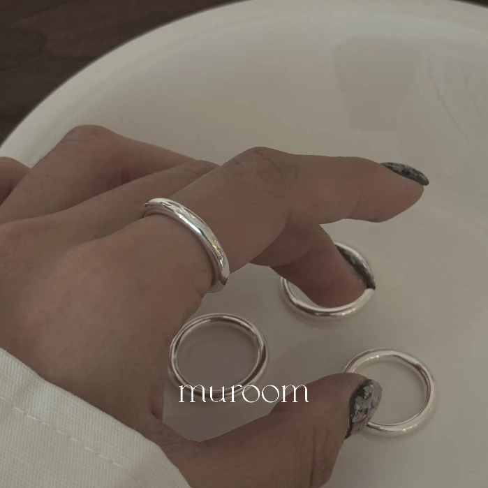 胖圈925粗銀戒【100% 純銀戒指】muroom 925純銀戒指 [A91] | 蝦皮購物
