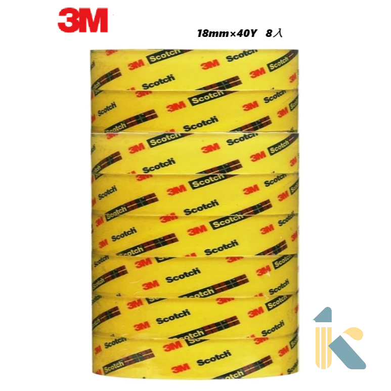 《KD》3M Scotch 超透 透明封箱膠帶 OPP封箱膠帶 包裝 18mm x 40Y | 蝦皮購物