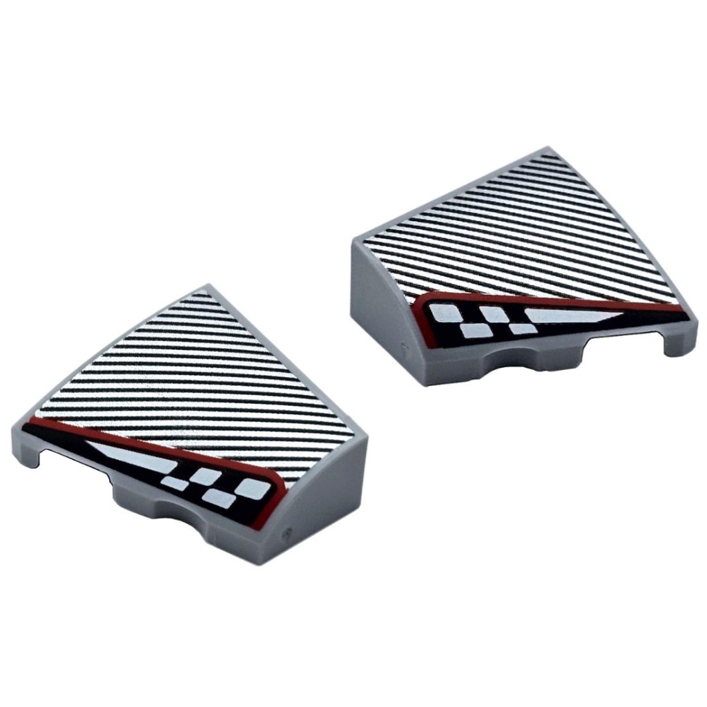 【小荳樂高】LEGO 淺灰色 2x2x2/3 弧形 車燈圖案(一對) Wedge 5093 5095 | 蝦皮購物