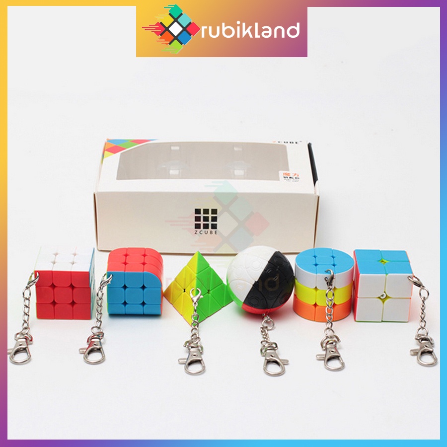 [6 件組合] Rubik 3x3 2x2 Penrose Cylinder Pyraminx 無貼紙 ZCube Ru | 蝦皮購物