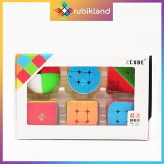 [6 件組合] Rubik 3x3 2x2 Penrose Cylinder Pyraminx 無貼紙 ZCube Ru | 蝦皮購物