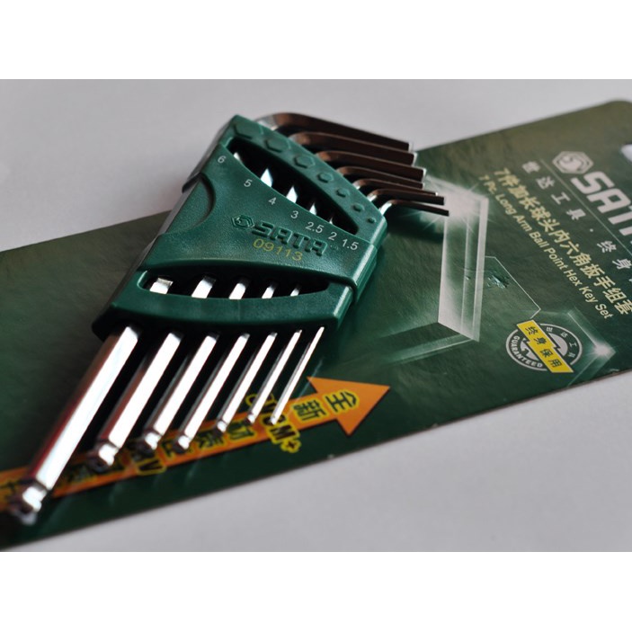 SATA世達工具 7件加長球頭內六角扳手組套09113 | 蝦皮購物