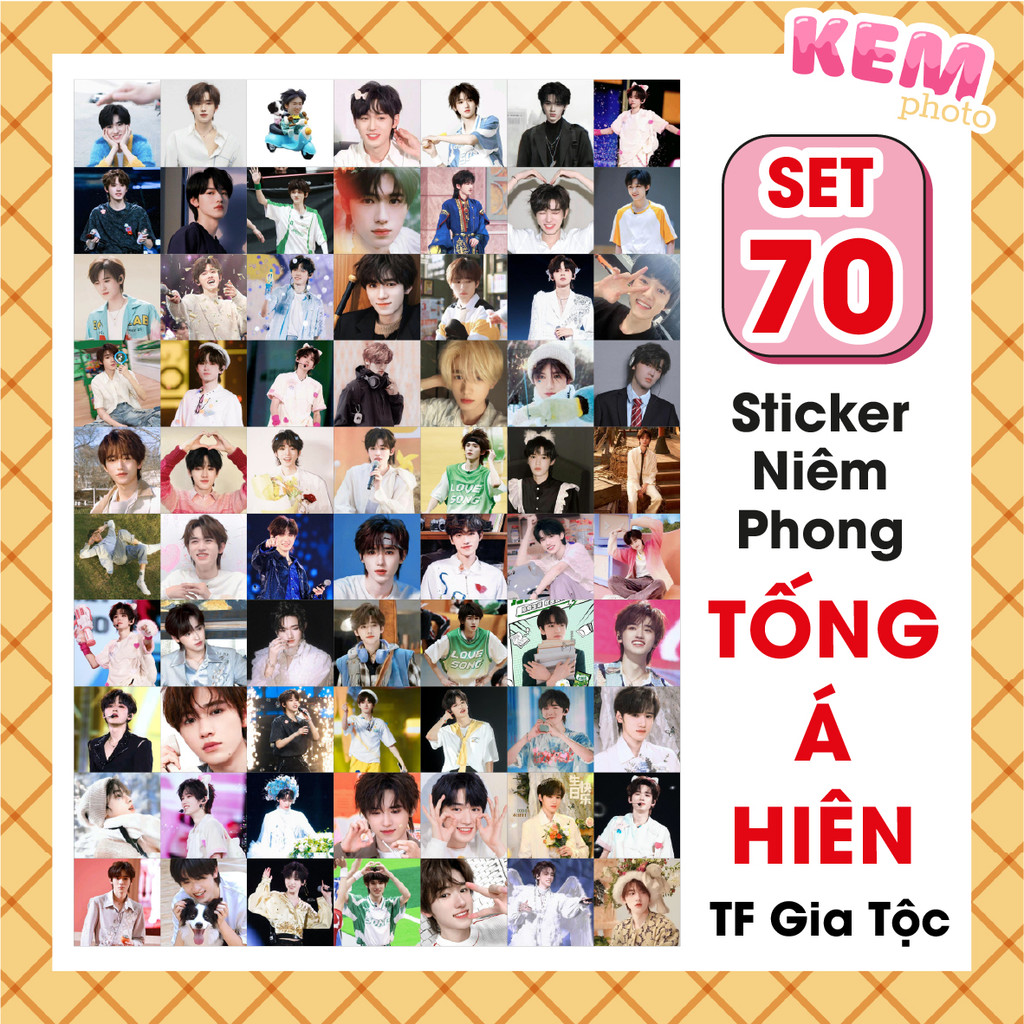 一套 70 張密封貼紙 TONG A HIEN - SONG YA XUAN - TF FAMILY - 剪裁 - 漂亮 | 蝦皮購物