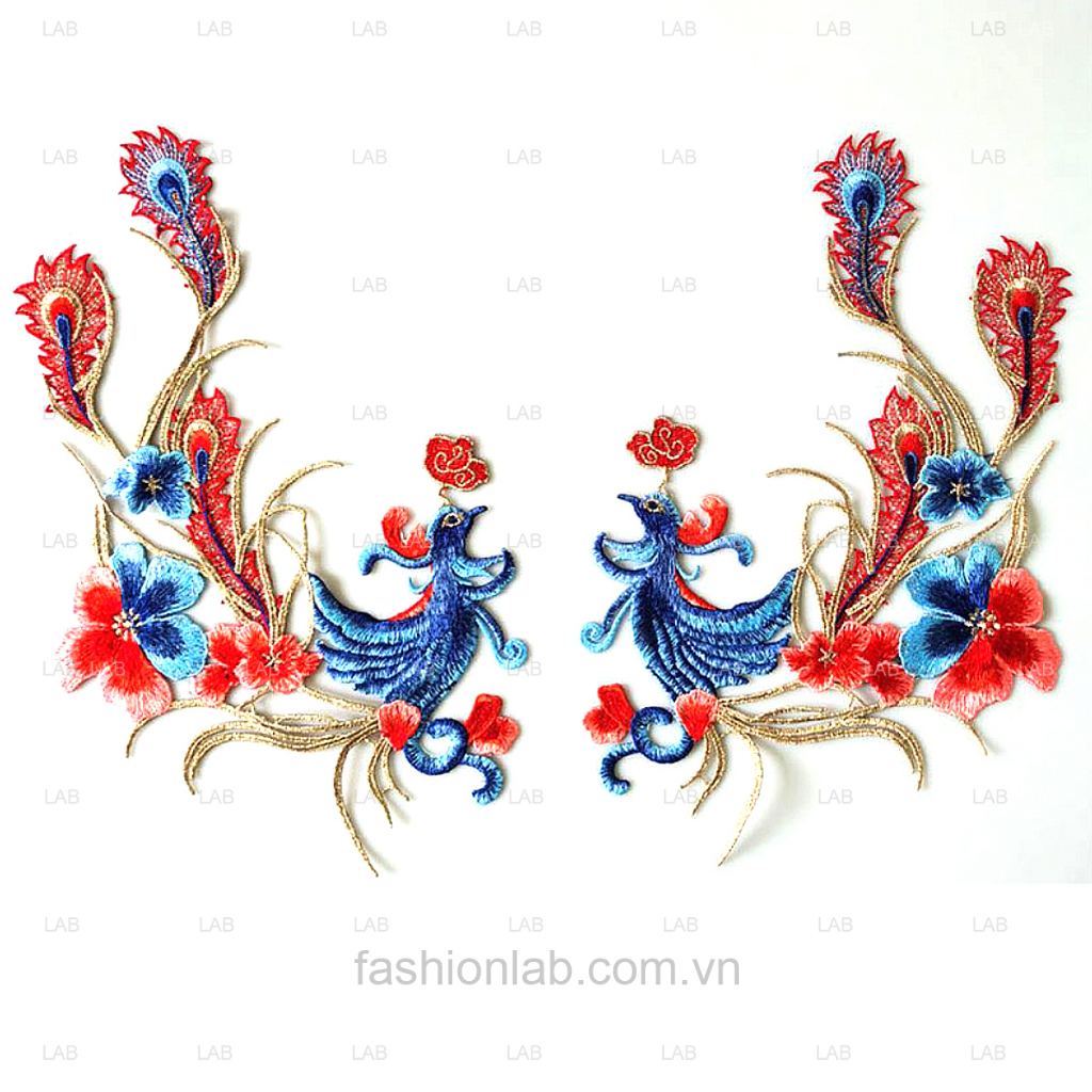 刺繡鳳凰 020501 (一對) | 蝦皮購物