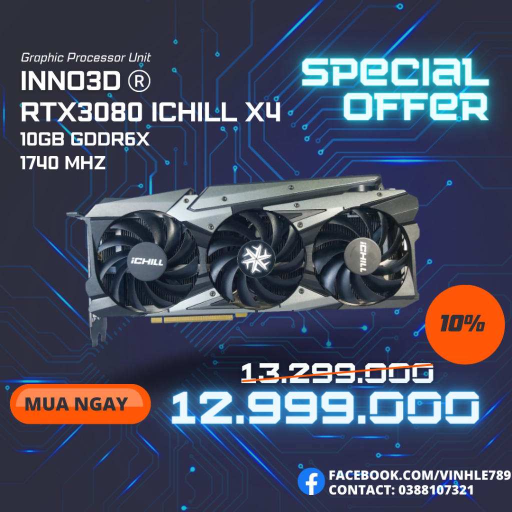 顯卡 INNO3D RTX 3080 ICHILL X4 | 蝦皮購物