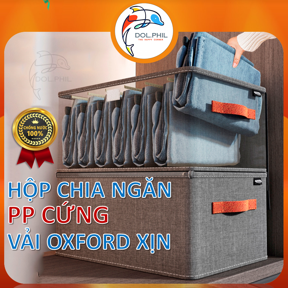 Dol.phil Store 帶蓋內衣和衣物收納盒優雅純色可折疊多隔層衣服袋,帶厚硬 Pp 層 | 蝦皮購物
