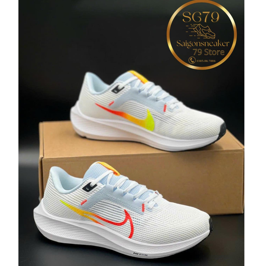 Nike Air Zoom Pegasus 40 白色激光橙色運動鞋 DV3854-102 男/女正品 FullBox | 蝦皮購物