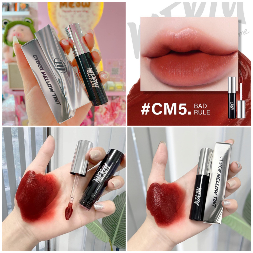 Merzy Cyber Mellow Tint Matte Lipgloss 最新黑皮版-CM5橙紅 | 蝦皮購物