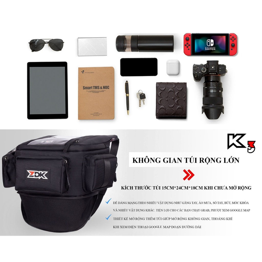 高端 ZDK K3 摩托車頭掛手機包,跑步大隔層 | 蝦皮購物