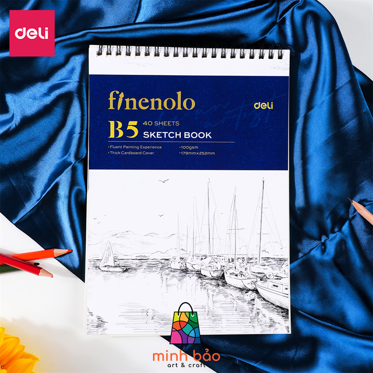素描本繪圖素描紙尺寸 B5 100GSM 80 頁 DELI EN025,普通扭曲紙本 | 蝦皮購物