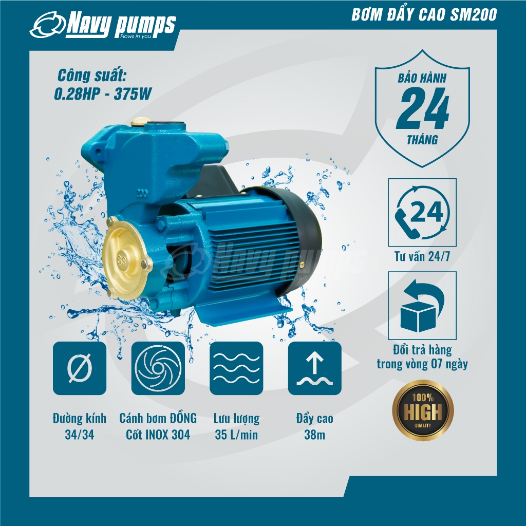 高推泵 SM200 200w Power Push 38m 海軍水泵 | 蝦皮購物