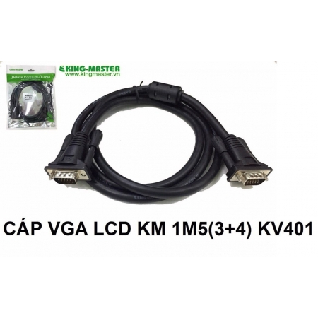 正品 KINGMASTER 3+4 - 1.5M / 3M / 5M / 10M / 15M VGA 線 (KV401- | 蝦皮購物