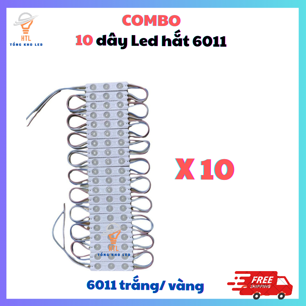 組合 10 個超亮 12V-6011 Led 燈條(吸塑 20 個 Led)12V - Led 模塊 3 個防水燈泡 | 蝦皮購物