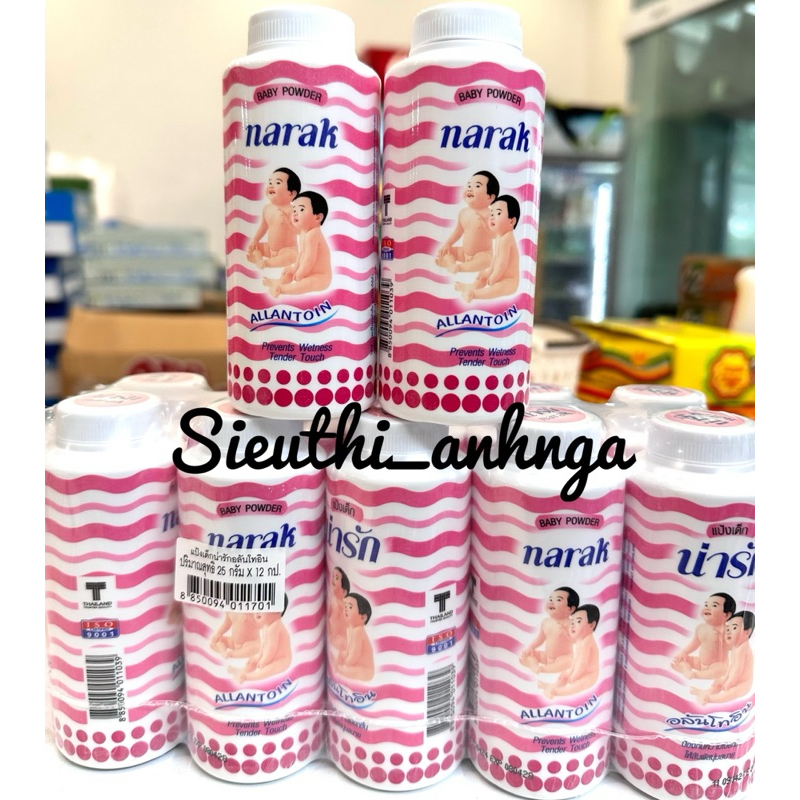 Narak Thai Baby Powder 25gr 適合嬰兒,香氛溫和,防止水分、熱量和流失的嬰兒 | 蝦皮購物