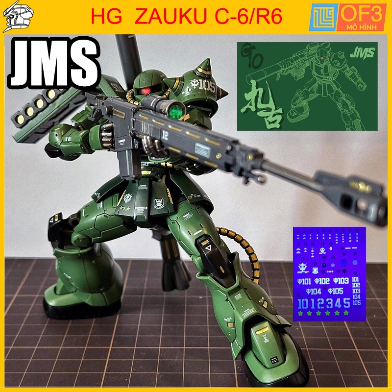 組裝模型 JMS HG GTO ZAKU II TYPE C-6R6(貼花水熒光) | 蝦皮購物
