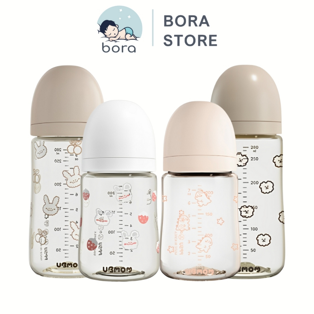 韓國 Ubmom 奶瓶帶 PPSU 圖案 280ml 嬰兒防窒息和氣體 [正品承諾] | 蝦皮購物