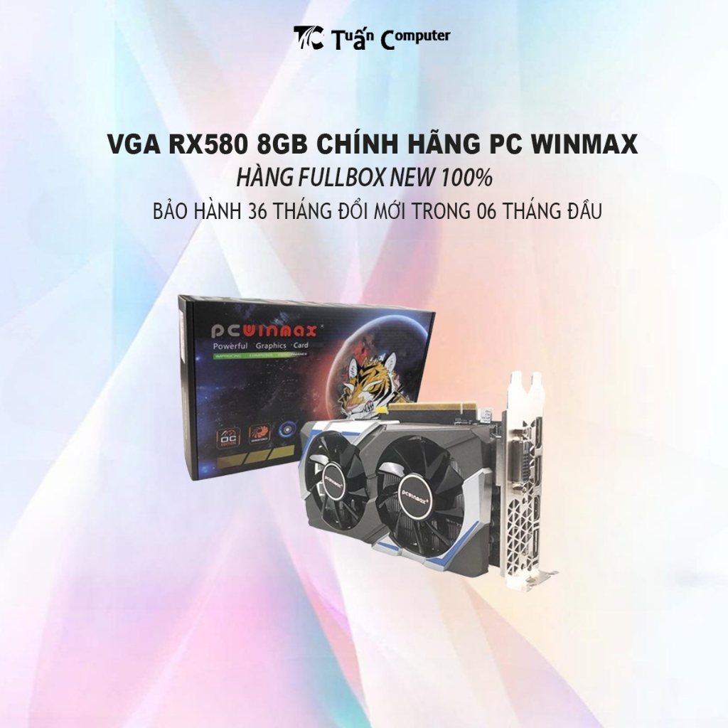 Pcwinmax VGA 顯卡 RX 580 8GB 100% 全新 8GB GDDR5 PC 遊戲 | 蝦皮購物