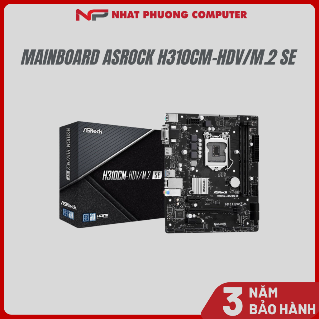 主板華擎 H310CM-HDV/M.2 SE(運行更換 H110+H310 Intel Gen 6+7+8+9 CPU) | 蝦皮購物