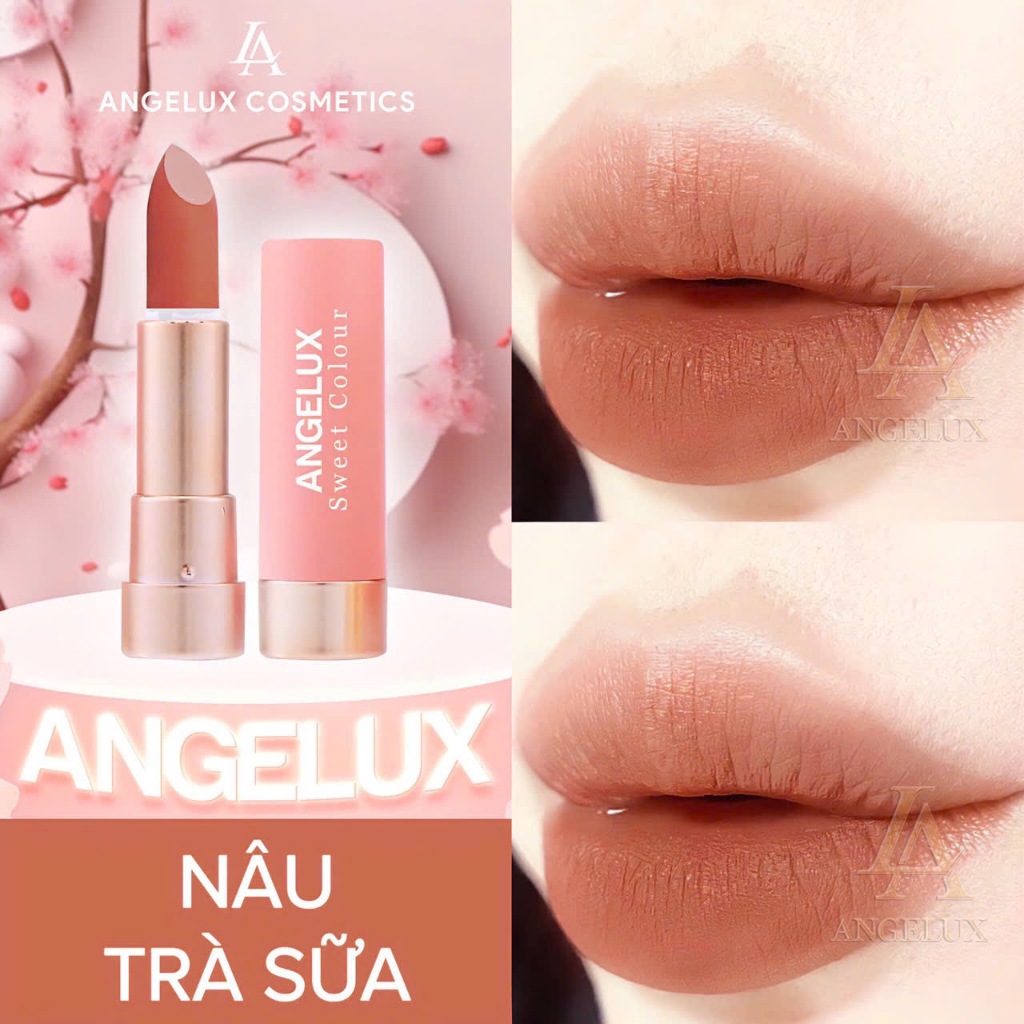 Angelux SWEET 無鉛口紅,純奶茶棕 | 蝦皮購物
