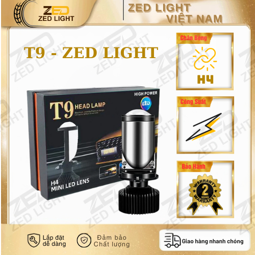 Mini T9 ZED LIGHT 雙球面 LED 大燈(新 2025 版) - 65W H4 底座安裝,帶鋅,適用於汽 | 蝦皮購物