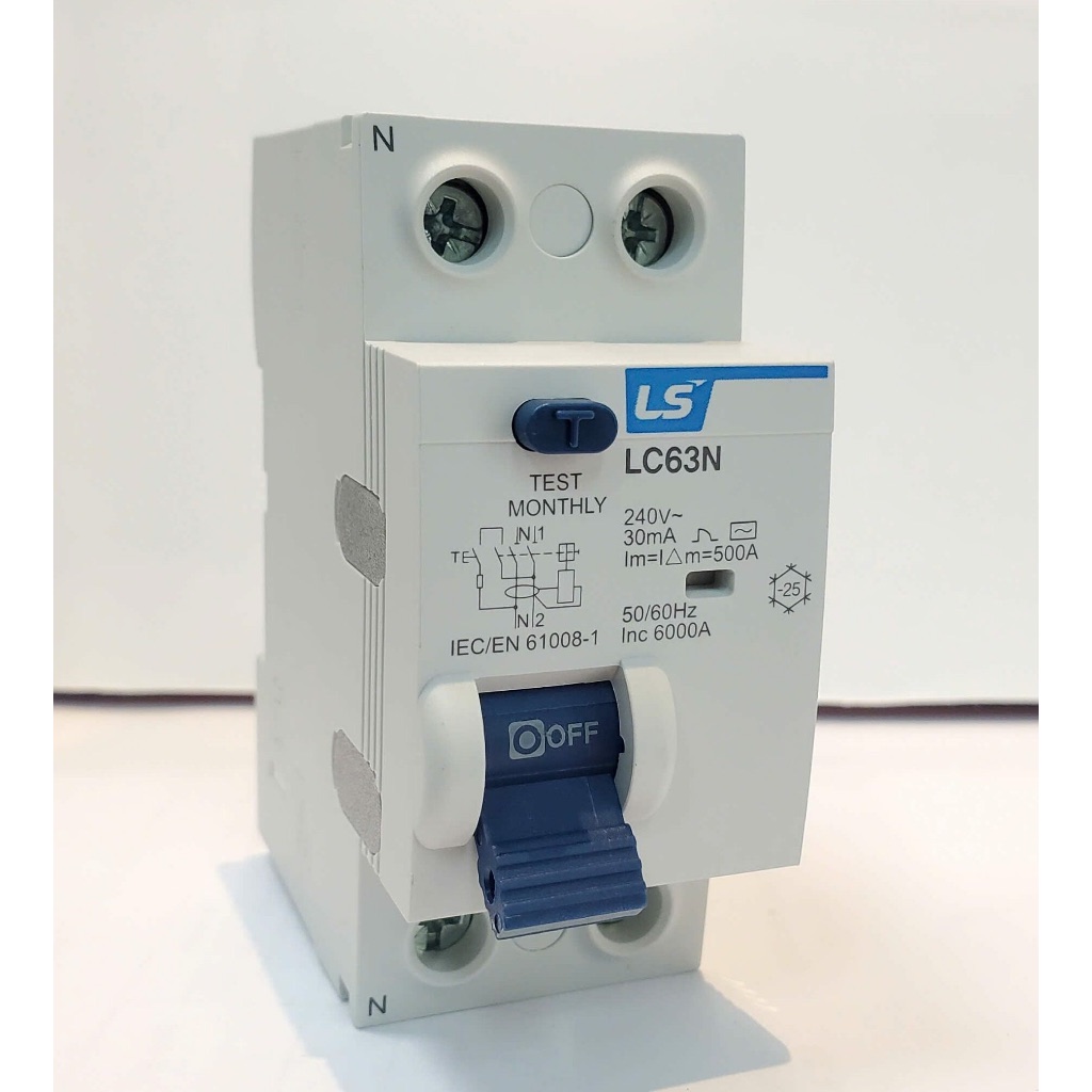 Rccb LS RKN/ LC63N 1P+N 6kA 斷路器 25A, 32A, 40A, 63A | 蝦皮購物