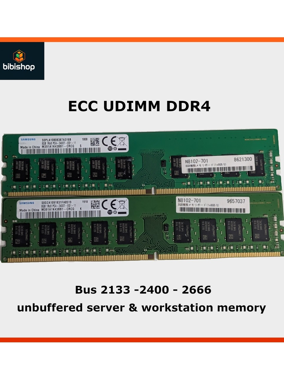 Ram ddr4 ecc Udimm 16gb 8gb 總線 2133、2400、2666(ecc 無緩衝) | 蝦皮購物