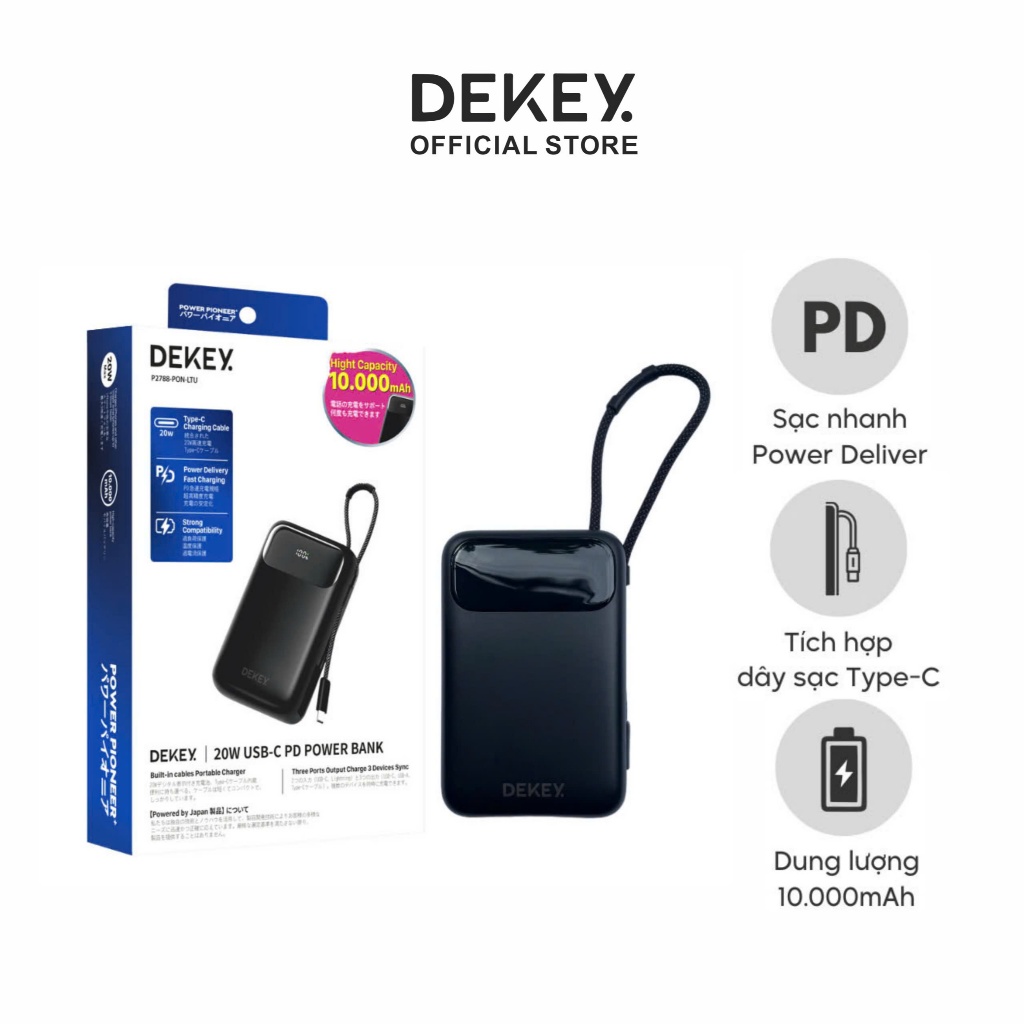 DEKEY Power Pioneer 10,000mAh 20W 備用電池 – 2025 系列新電池,小巧方便 | 蝦皮購物