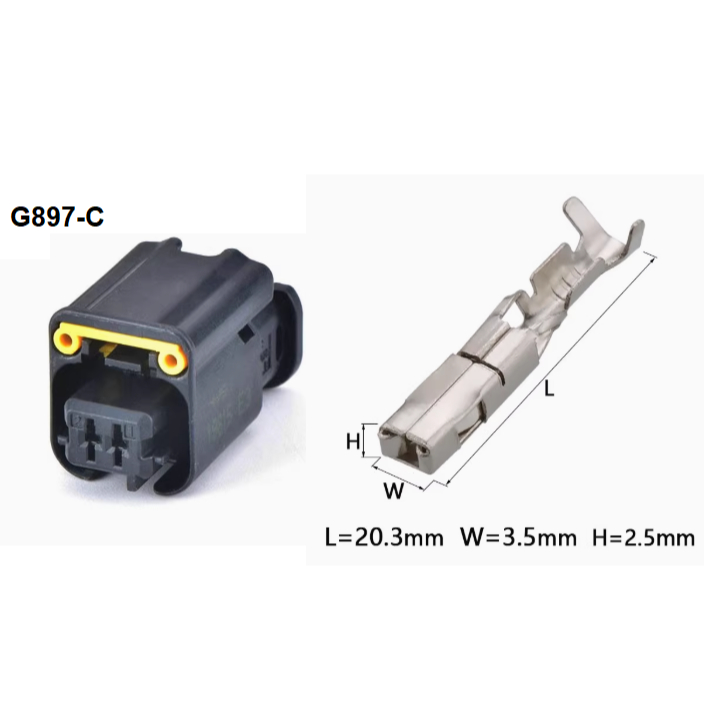 G897-黑色連接器1.5mm 2孔插孔 | 蝦皮購物