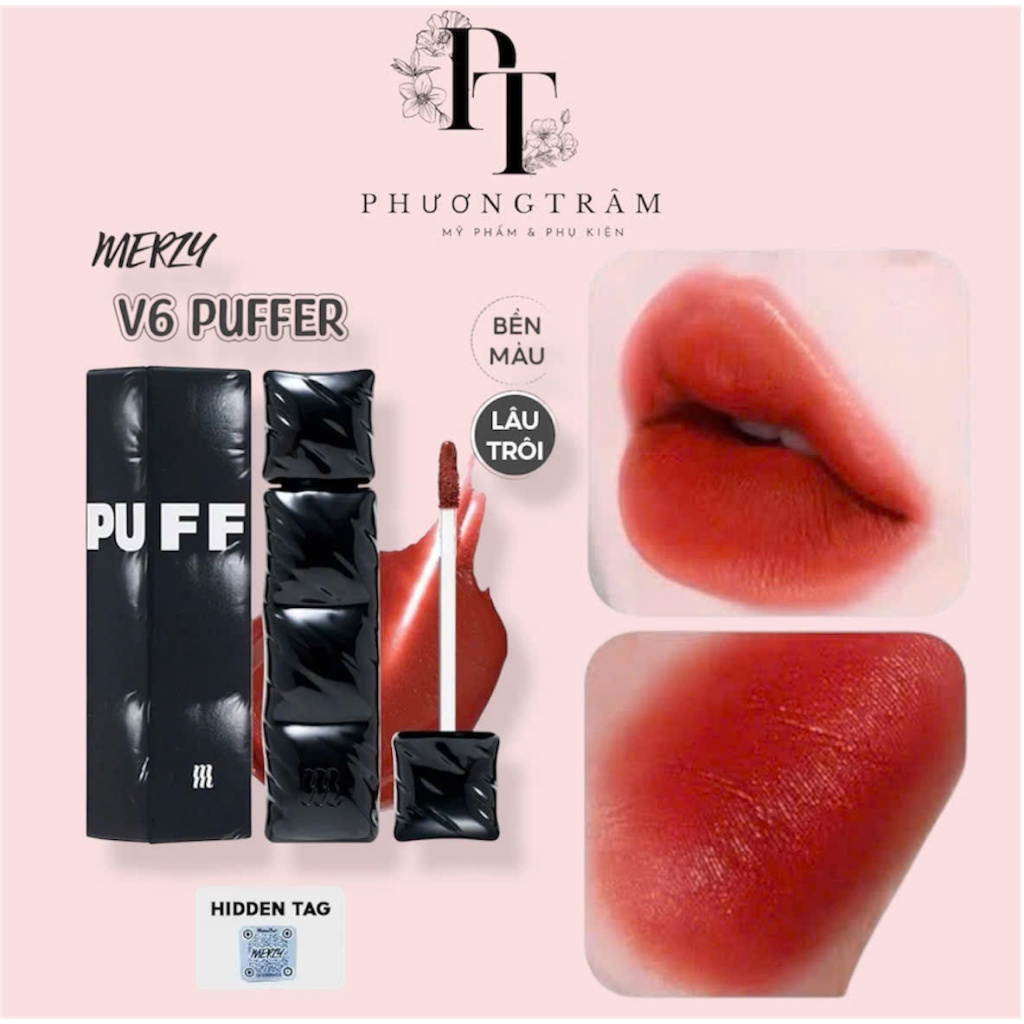 MERZY V6 FIRENZE NEGRON THE FIRST VELVET TINT PUFFER 啞光唇膏正品磚 | 蝦皮購物
