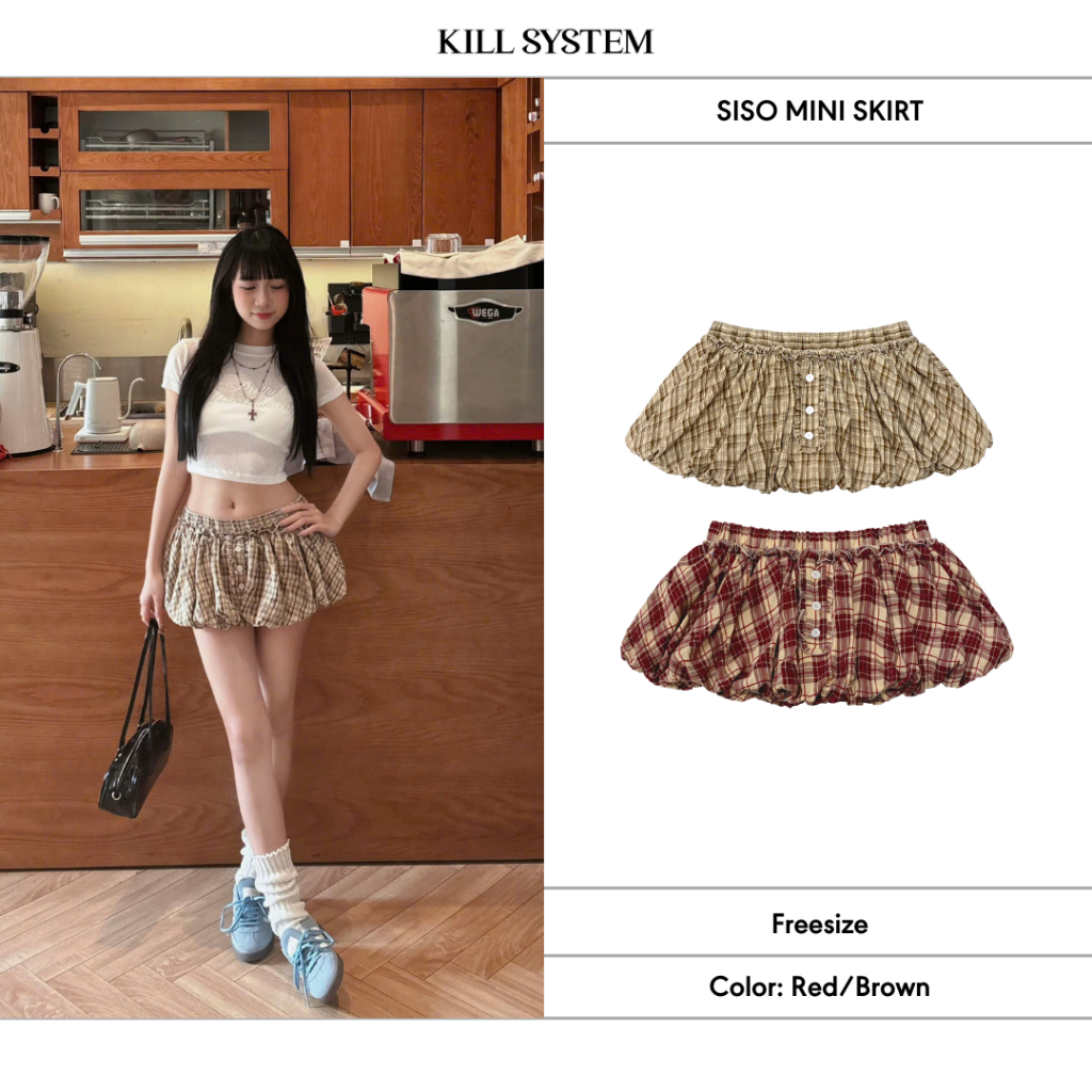 SISO 低腰格子裙 - KILL SYSTEM | 蝦皮購物