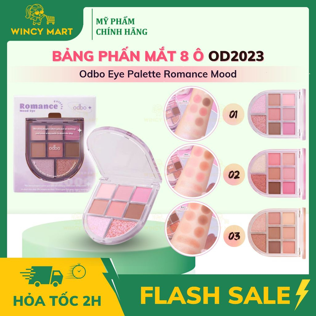 OD2023 Odbo Eye Palette Romance Mood 8 盤眼影盤啞光、光滑質地,色彩和深度美麗泰國 | 蝦皮購物