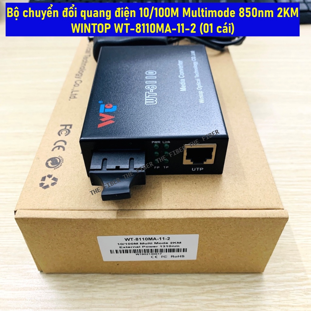 Wintop WT-8110MA-11-2 10/100M 多模850nm 2KM光電轉換器(01個) | 蝦皮購物