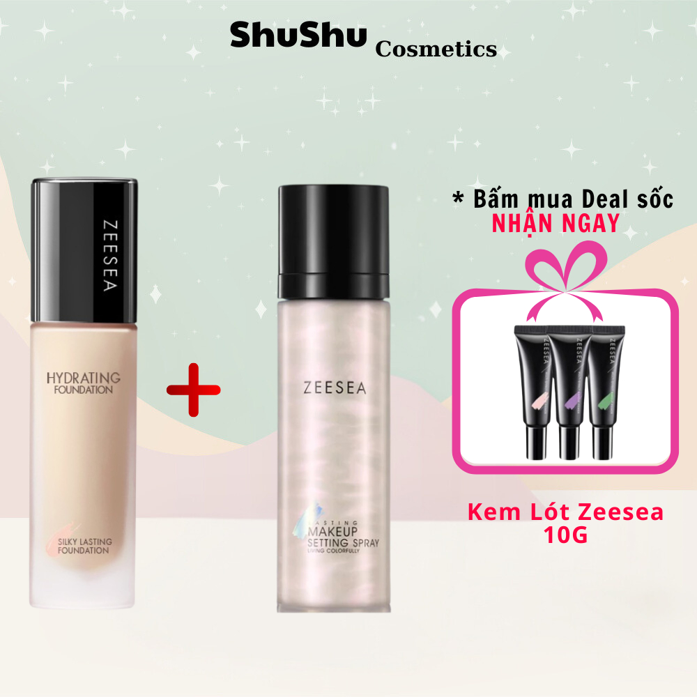 [組合] Zeesea Foundation 30G, Zeesea 粉底定型噴霧隨附 Zeesea Primer 10 | 蝦皮購物