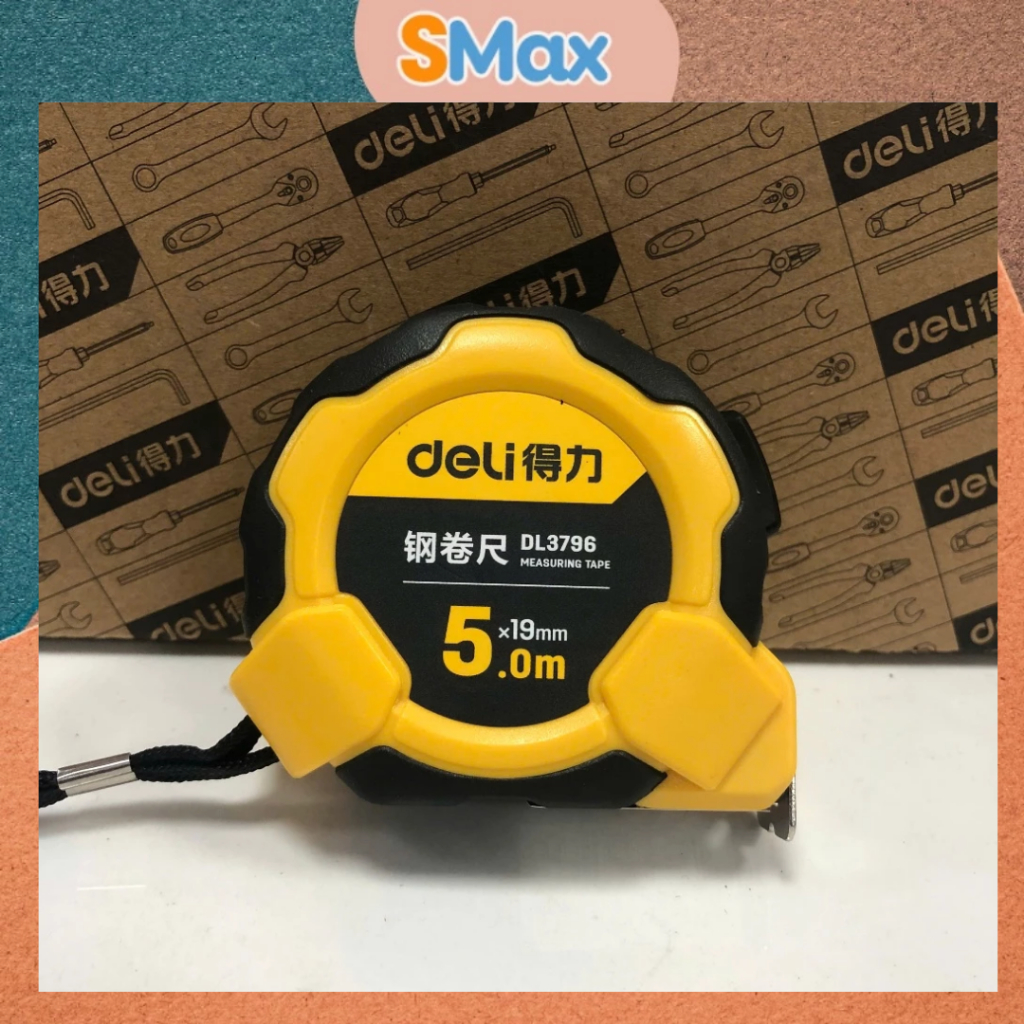 Deli 鋼帶測量,抗衝擊尺(5M,7.5M) | 蝦皮購物