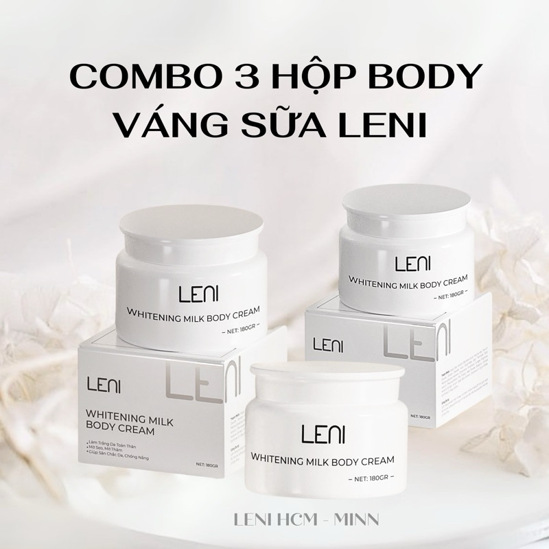 (LENI Hcm - 正版)COMBO 3 BODY LENI 牛奶奶油 2025 新版(免費 2 TBC 去除劑) | 蝦皮購物