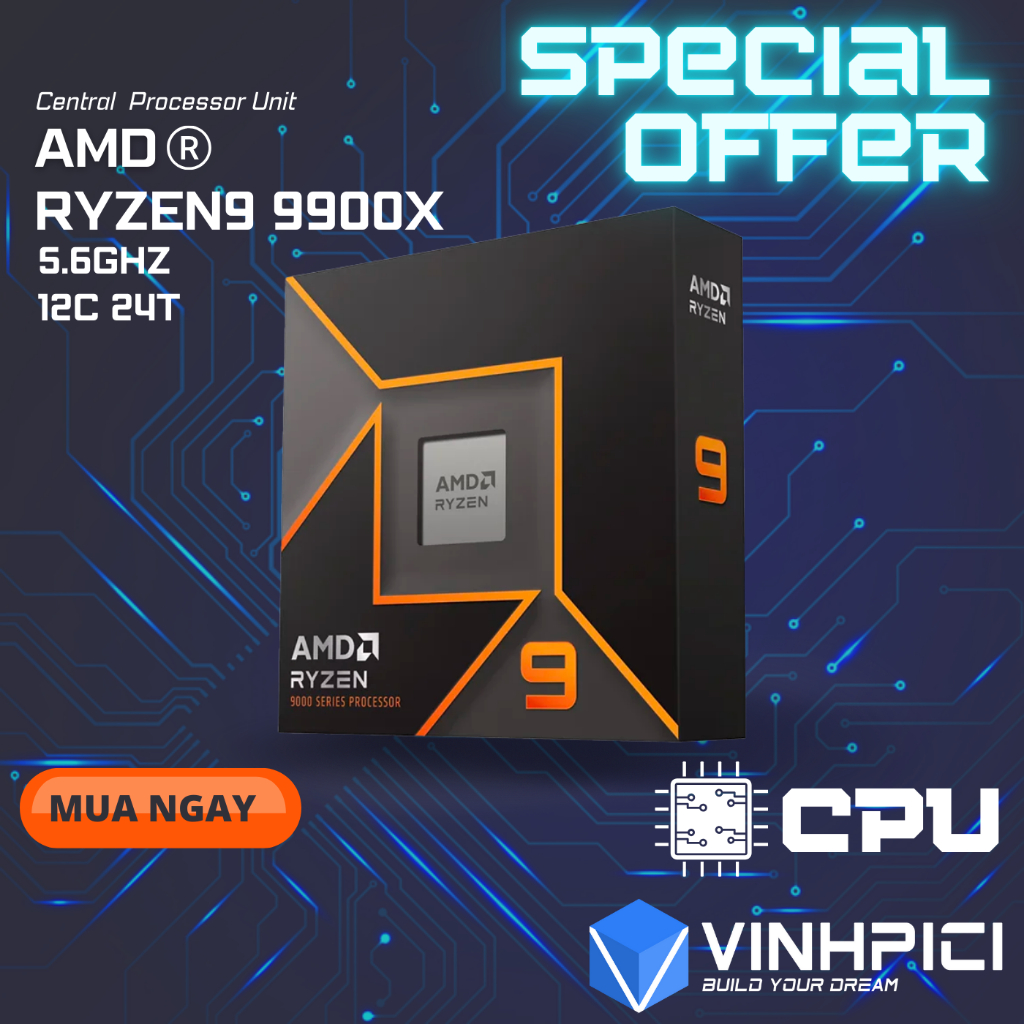 Amd Ryzen 9 9900X CPU(4.4GHz 升壓 5.6GHz / 12 核 24 線程 / 76MB / | 蝦皮購物