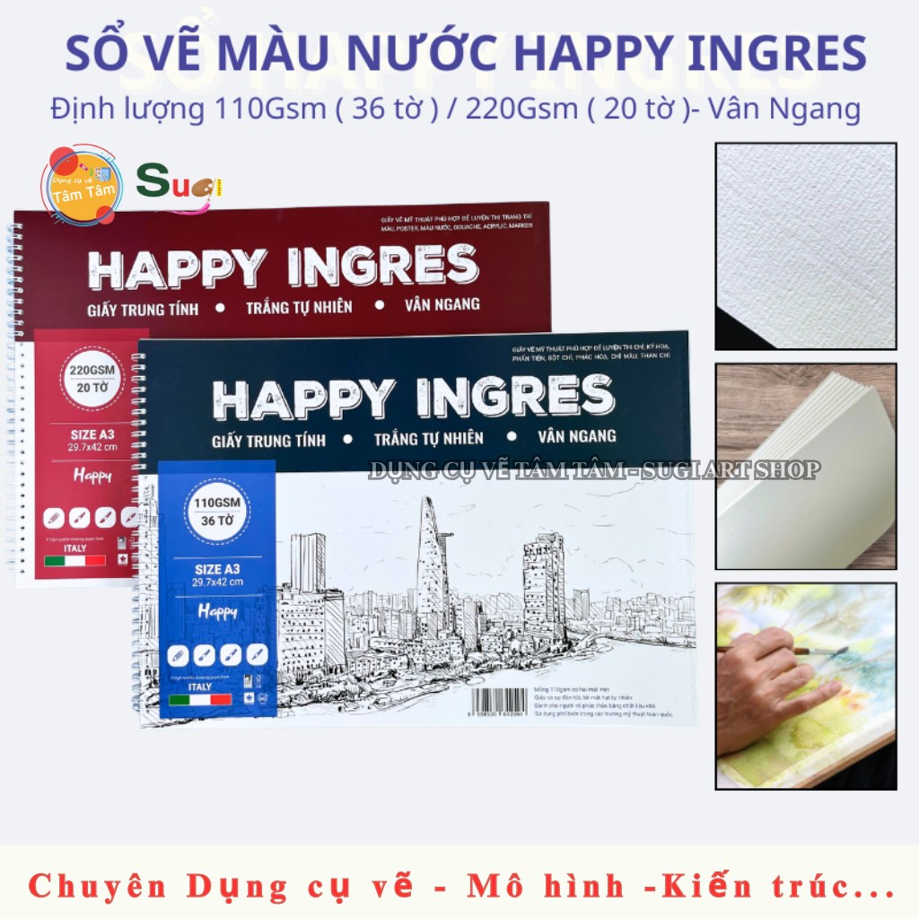 [Tam Tam] HAPPY CANSON INGRES 傳統橫式筆記本 110gsm / 220gsm | 蝦皮購物