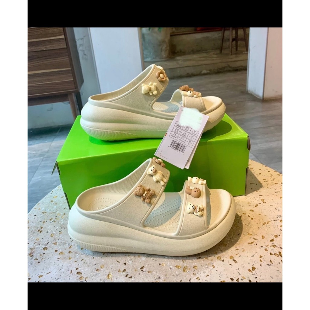 Crocs Crush Classic 帶襯墊鞋底涼鞋,韓國形式,漂亮的坡跟形狀-dogiadung.genz | 蝦皮購物