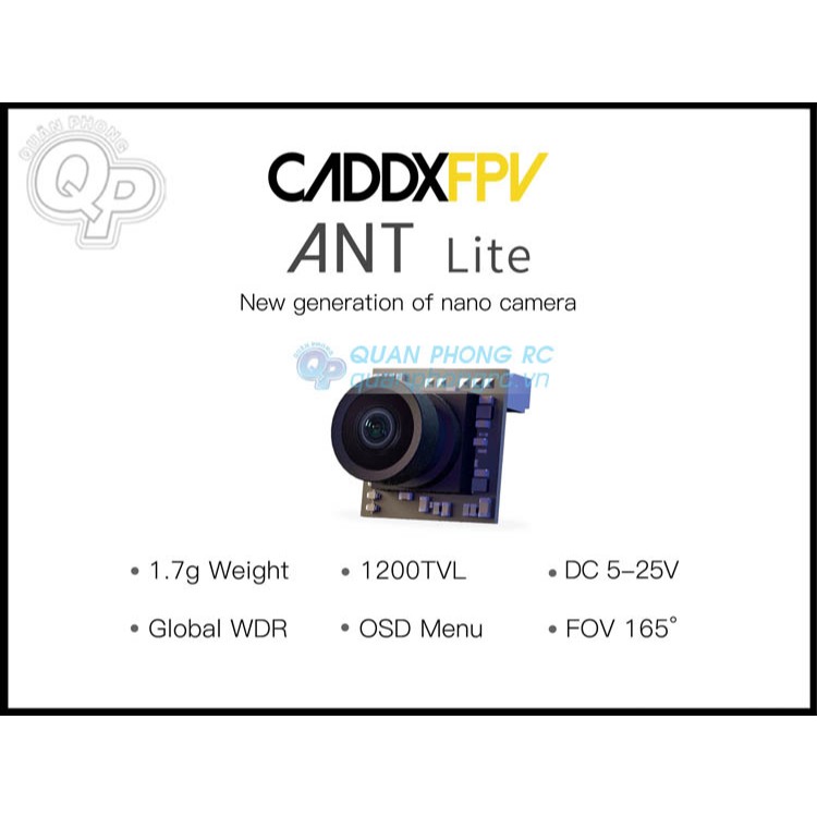 Caddx Ant Lite 模擬攝像機 1200TVL 帶 OSD FPV 攝像機 (4:3) 1.7g | 蝦皮購物