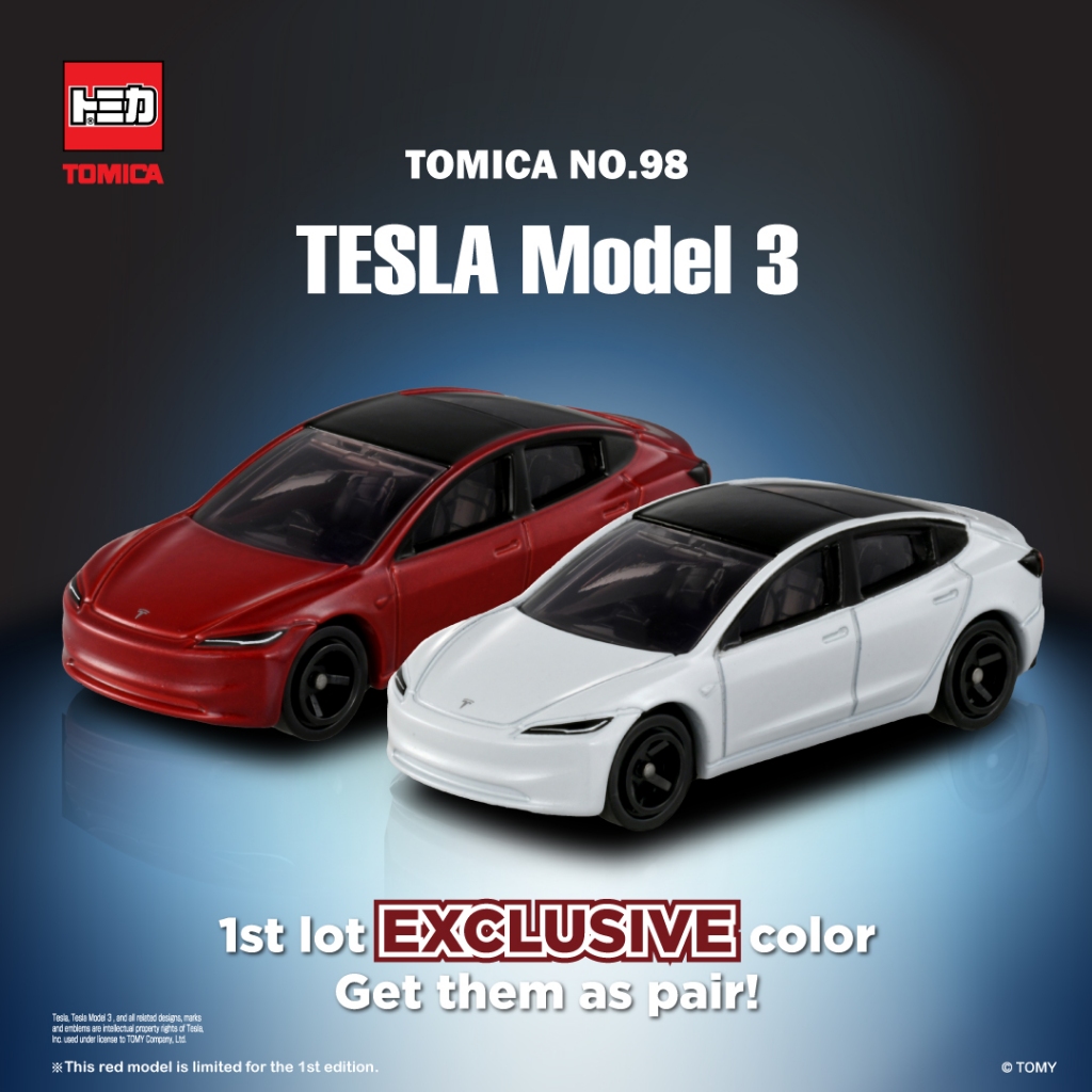 模型車 Tomica No.98-11 TESLA MODEL 3 Fullbox 正品 TakaraTomy | 蝦皮購物